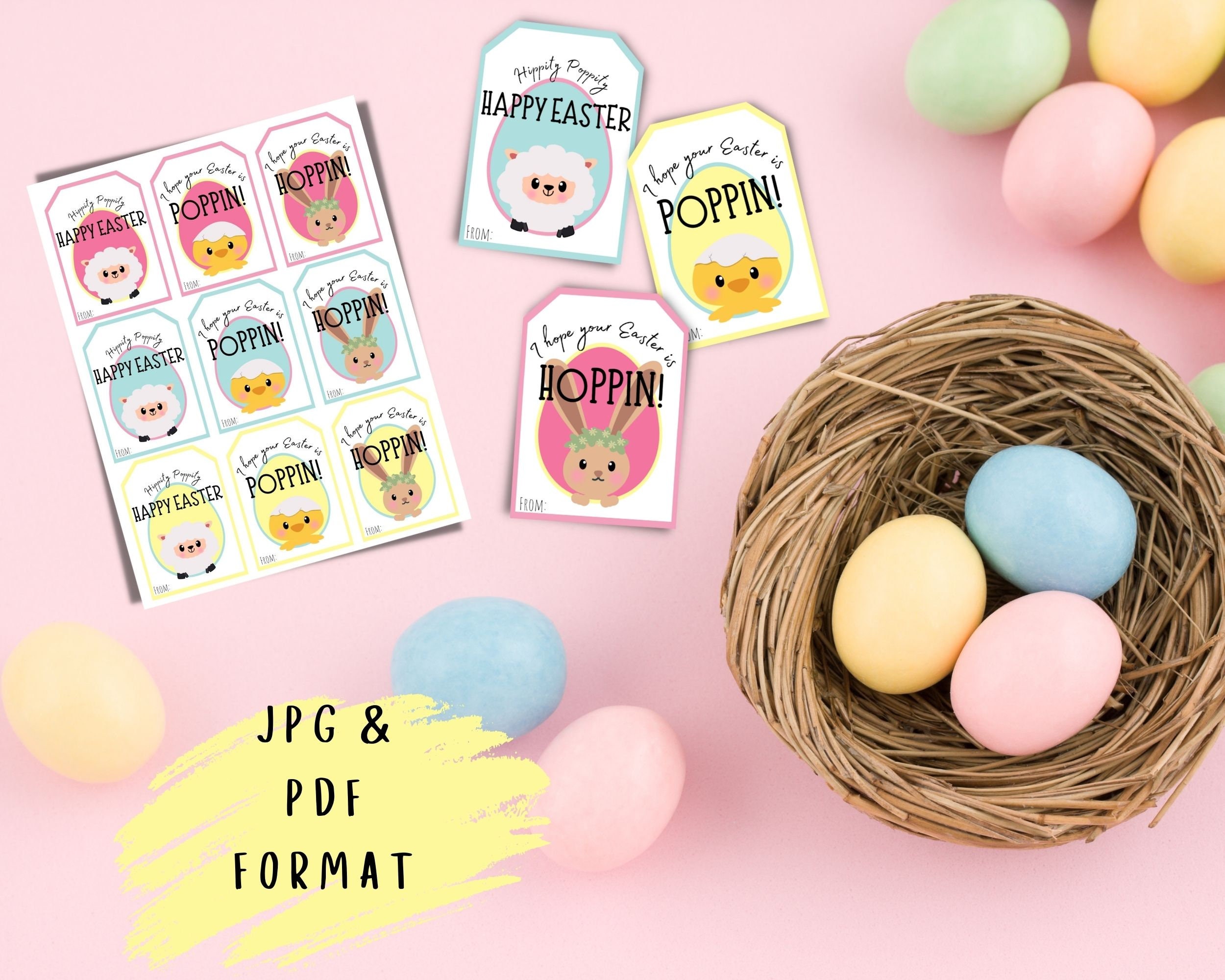 Printable Easter Tags, Classroom Easter Tags, Poppit Easter, Easter ...