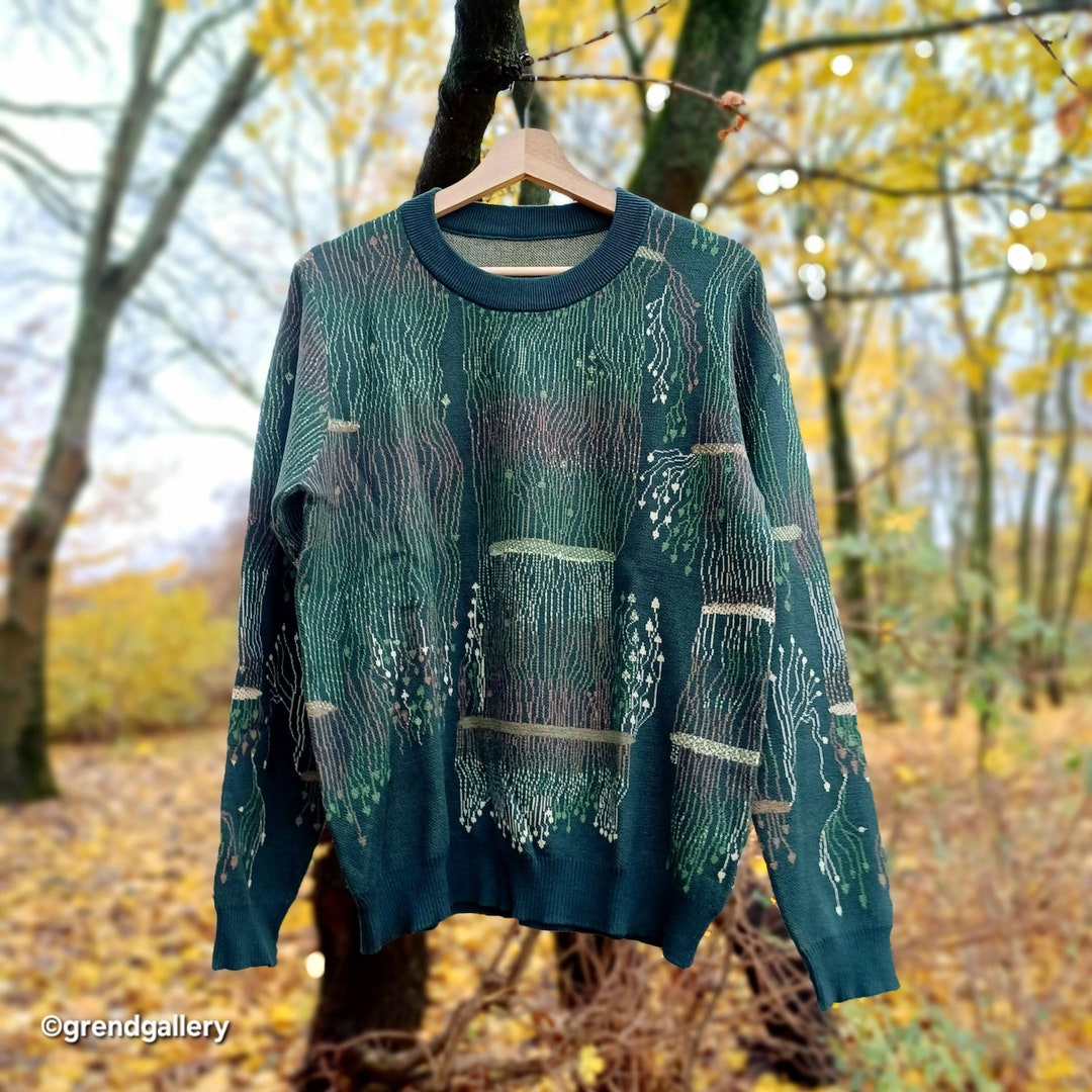 Unisex Knitted Sweater - Fungal Forest (swamp) - Crewneck Classic Fit ...