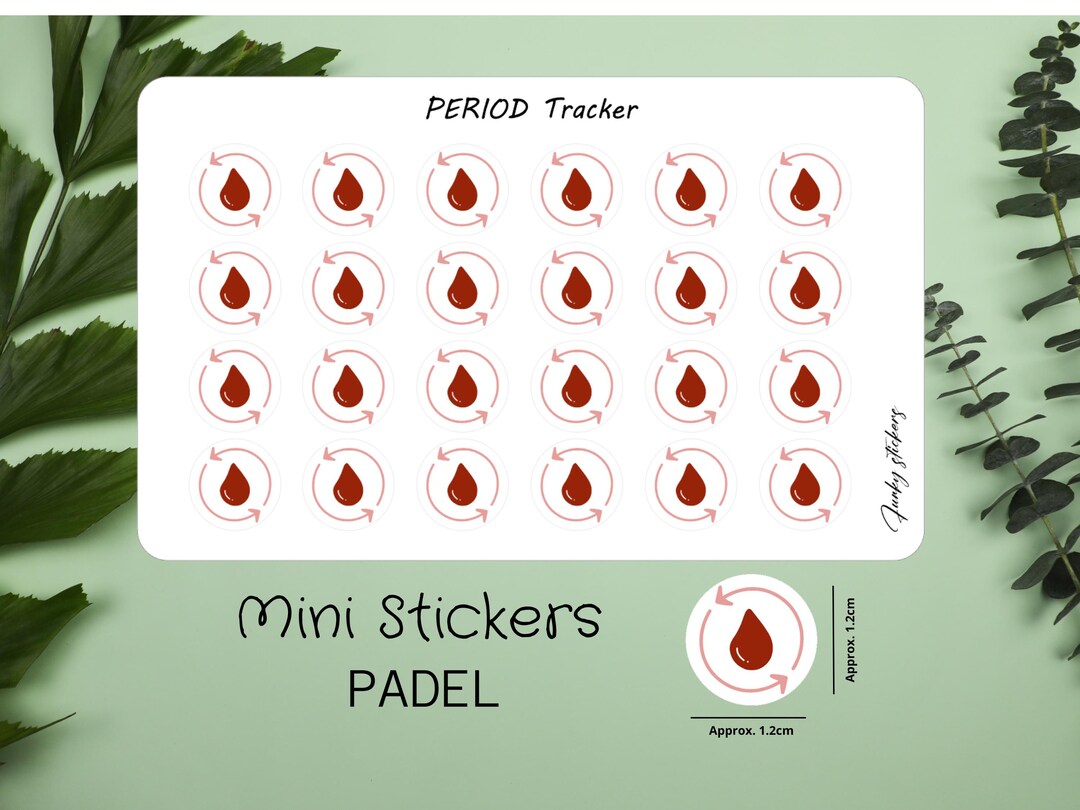 Menstrual Cycle Icon Stickers for Diary Period Tracking, Menstruation ...