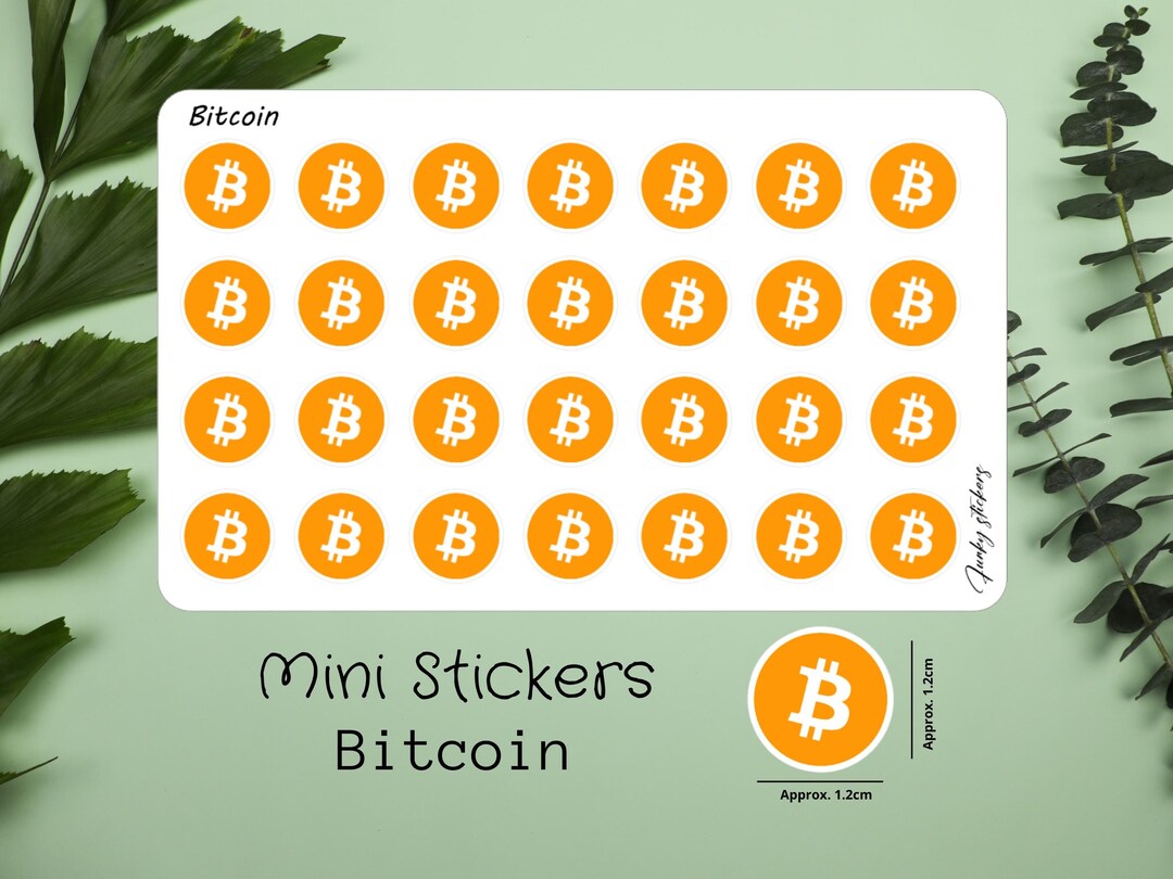 Sheet of Mini Stickers bitcoin Cryptocurrency, Btc, Ethereum, Stock ...