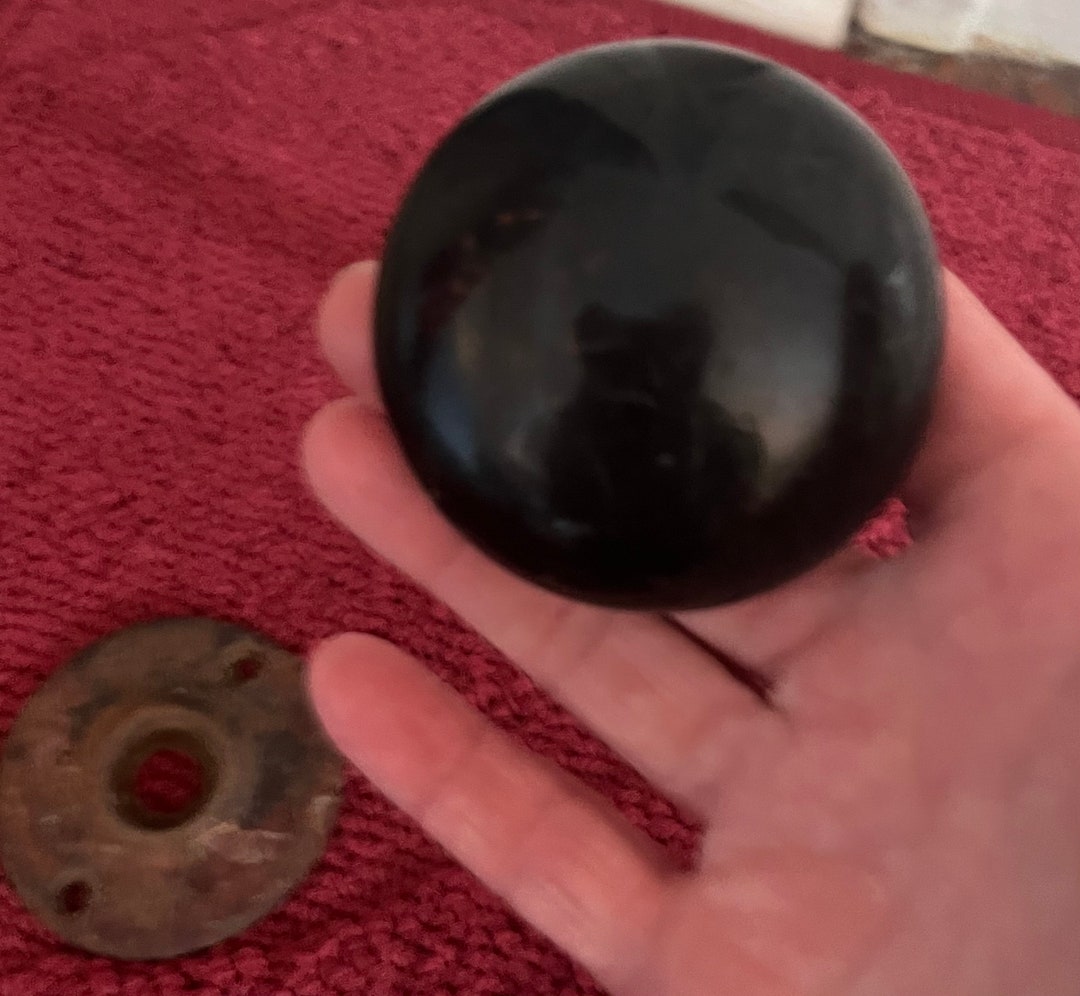 Antique Marble Doorknob in Black Marble. Era 1890. Broadway - Etsy