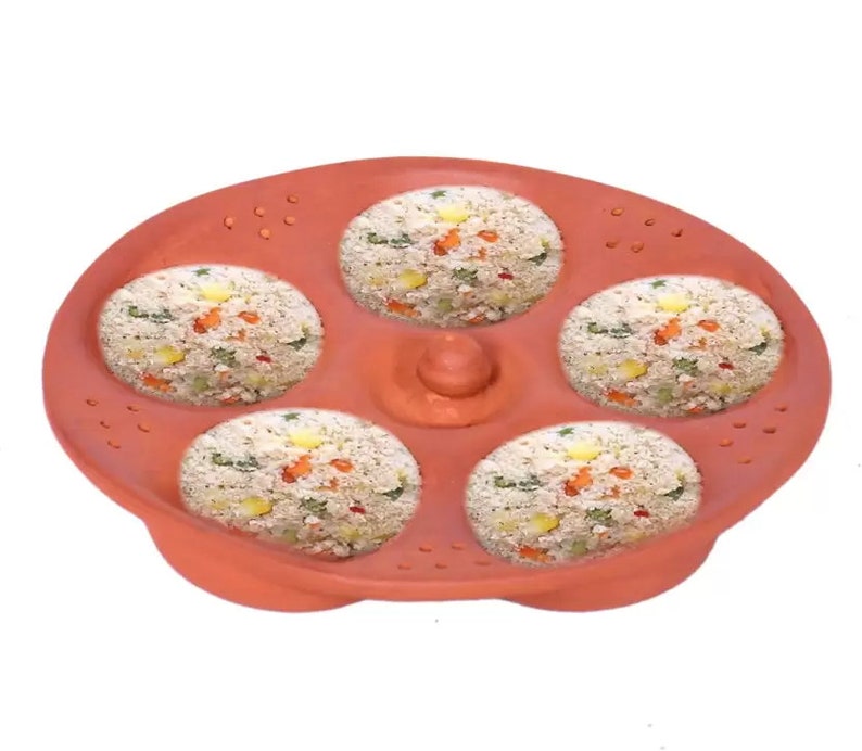 Mittify Clay Idli Maker Set / 3 Idli Stand With 5 Idli Setters in Each ...