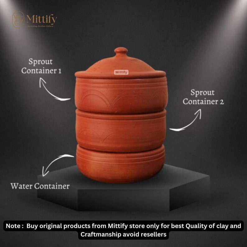 Mittify Clay Sprout Maker, 100% Natural Earthen Clay and Ecofriendly - Etsy