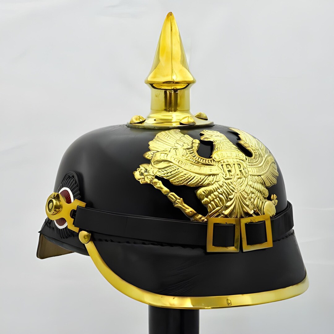 Spike Helmet Leather German Pickelhaube Helmet Prussian Helmet WW1 ...