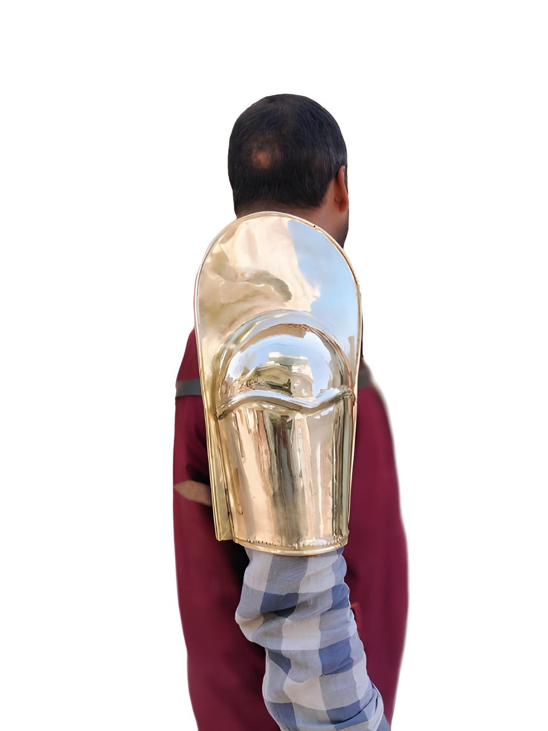 Brass Retiarius Gladiator Shoulder Guard – Handmade Roman Armor for ...