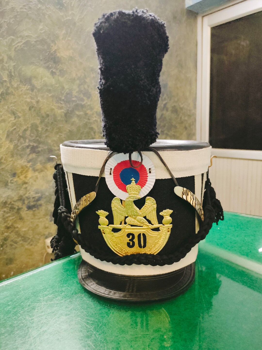 Tschako Pickaxe Hood Shako France Napoleon Era Waterloo Infantry Line ...
