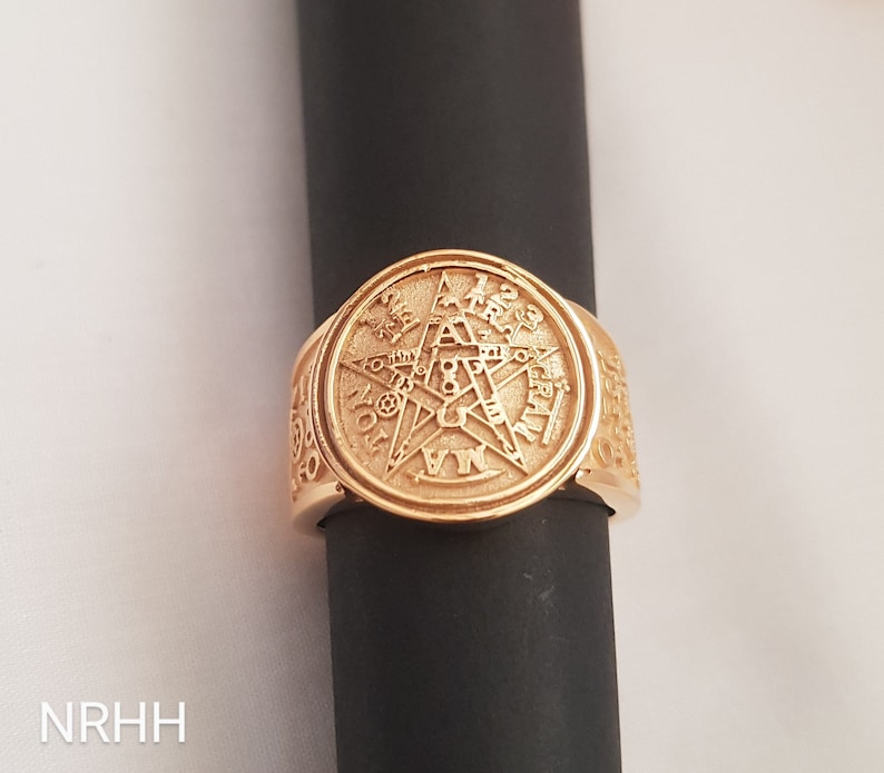 14k Gold Filled Handmade Tetragrammaton Ring Sigil of - Etsy