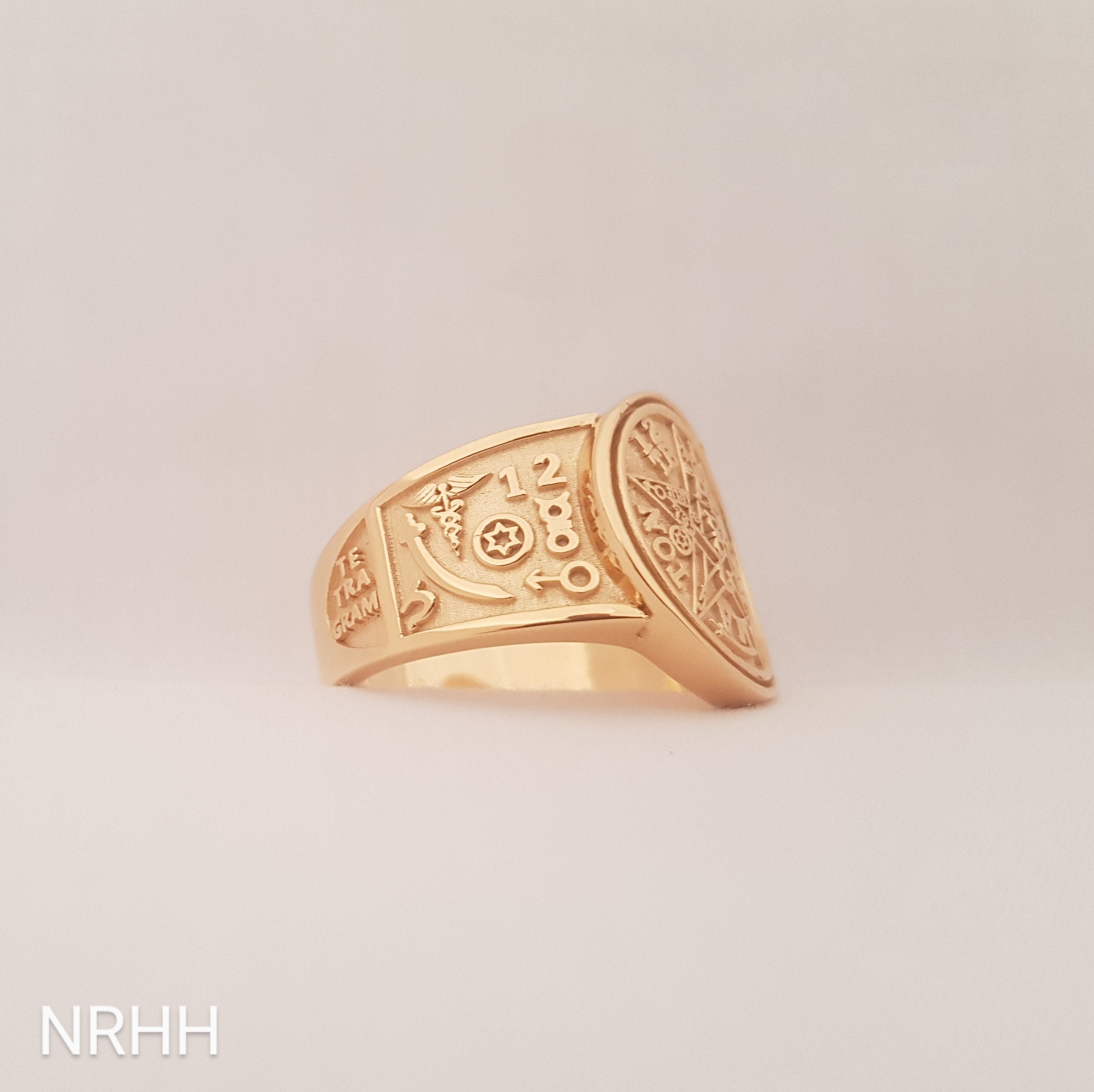 14k Gold Filled Tetragrammaton Ring: Sigil of Protection Jewelry - Etsy