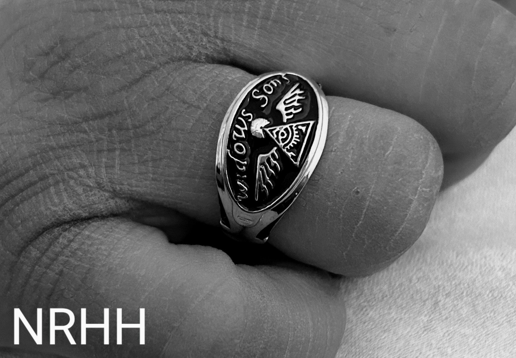 Handmade Widows Son Ring, 925 Sterling Silver Widows Son Ring, Evil Eye ...