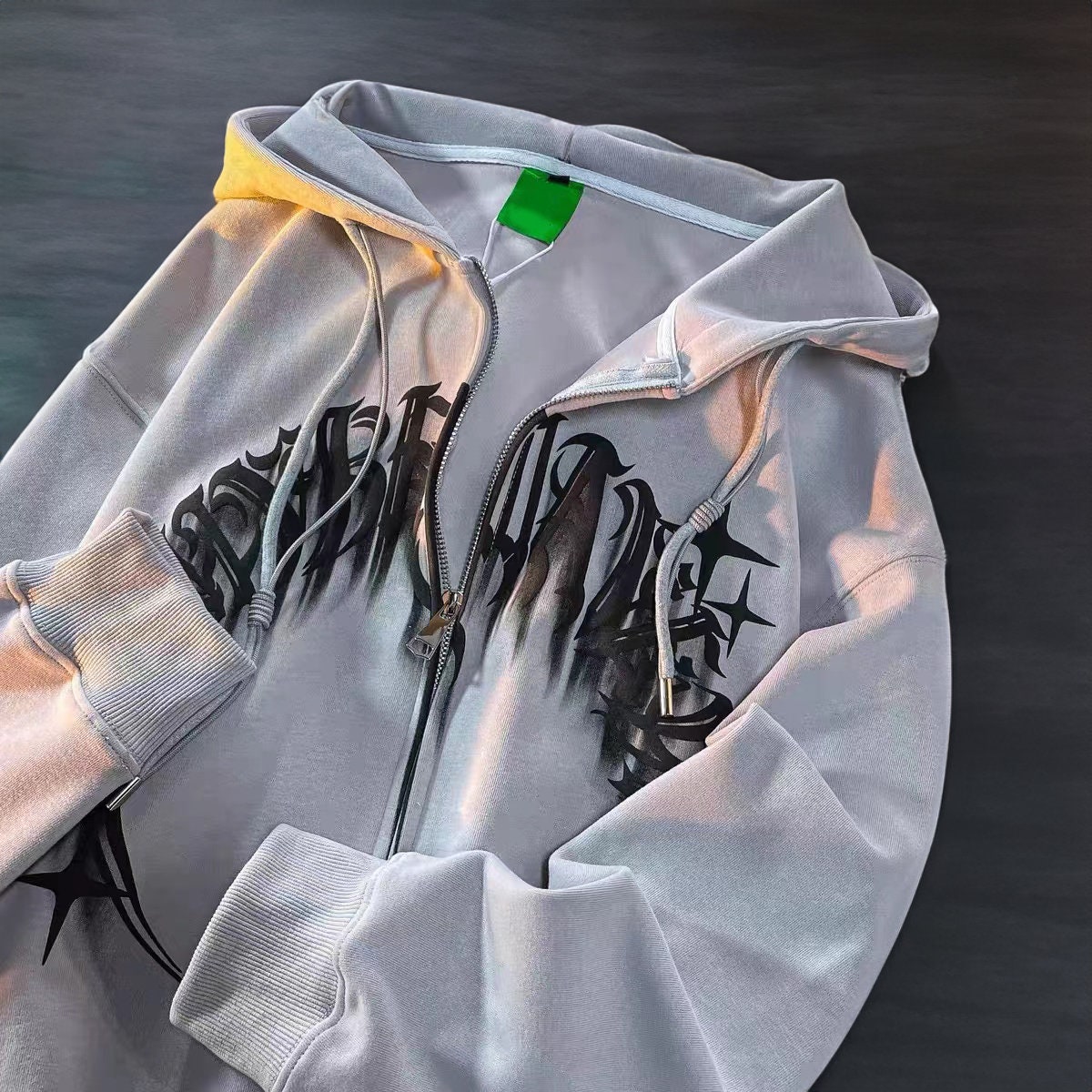 Oversized American Y2K Retro Full Zip up Hoodie Streetwear - Etsy