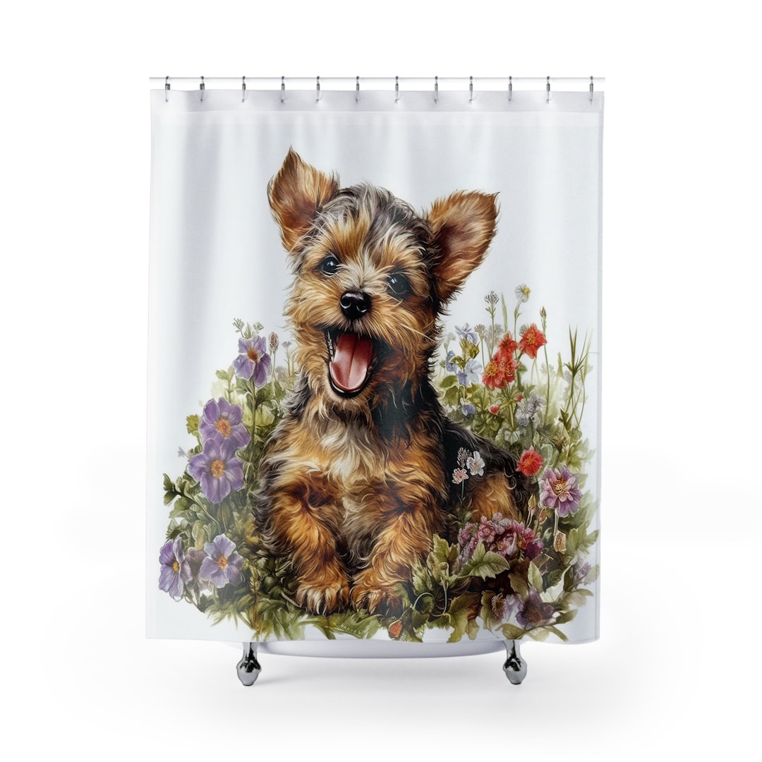 Yorkshire Terrier Yorkie Pupppy - Shower Curtain - Home Decor, Bathroom ...