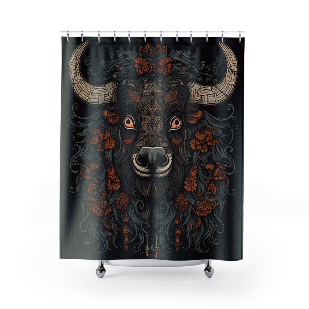 Gothic - Highland Cow - Shower Curtain - Home Decor, Bathroom Decor 71 ...