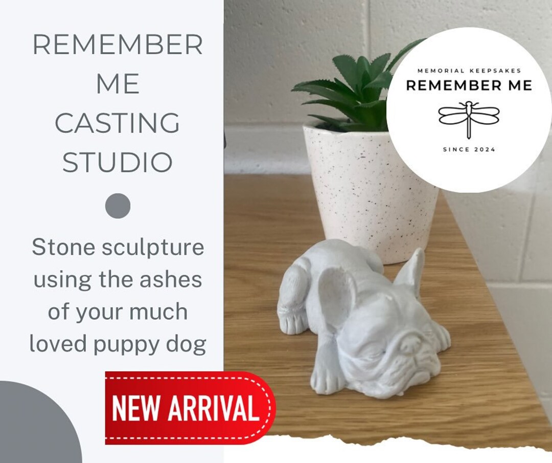 Cremated Ash Stone 'frenchie' Memorial Keepsake. Using Cremation Ashes ...
