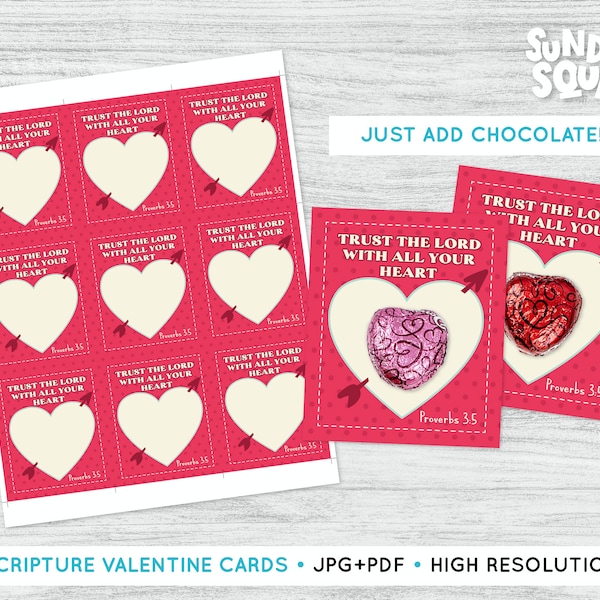 Christian Valentines Love Scripture Cards | Kids Valentine's Day Cards ...