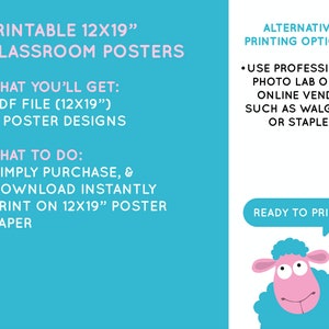 Printable 12x19" Bible Verse Posters Children Kids Sunday School ...