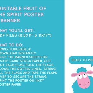 Printable Fruit of the Spirit Children Kids Sunday School Christian ...