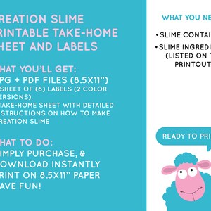 Printable Creation Slime Activity Resource God's Creation Children Kids ...