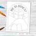 Printable Palm Sunday Coloring Page Hosanna He is Risen Children Kids ...