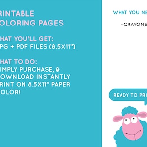 Printable Christian Food Coloring Pages Set of 4 Designs Faith Love ...