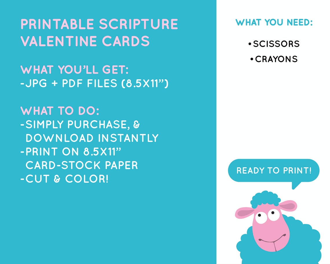 Printable Scripture Valentine Cards Coloring God is Love Children Kids ...