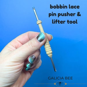 Bobbin Lace Pin Pusher and Lifter Tool, Metal and Wood Lace Tool to ...