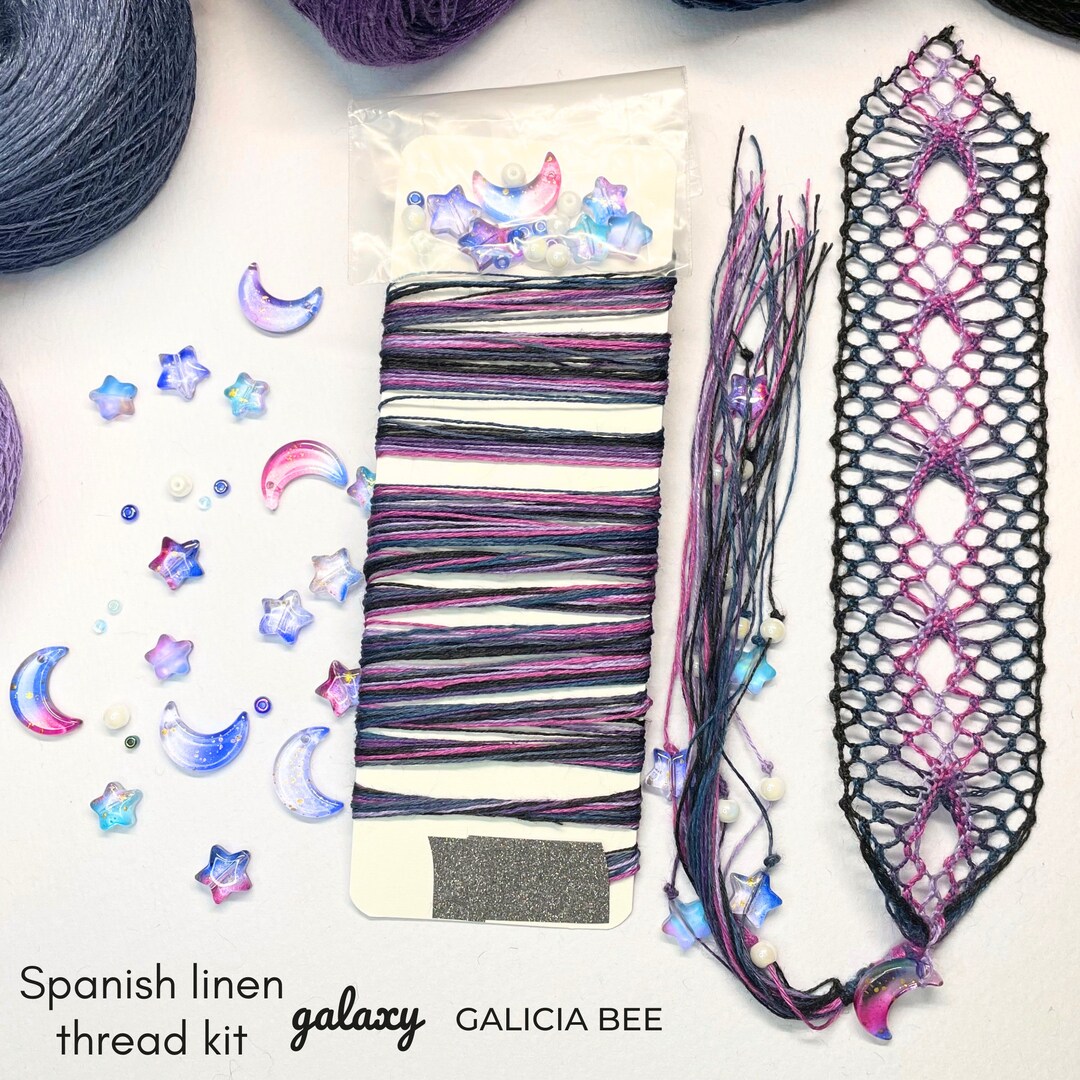 GALAXY THREAD KIT Bobbin Lace Bookmark or Friendship Bracelet - Etsy