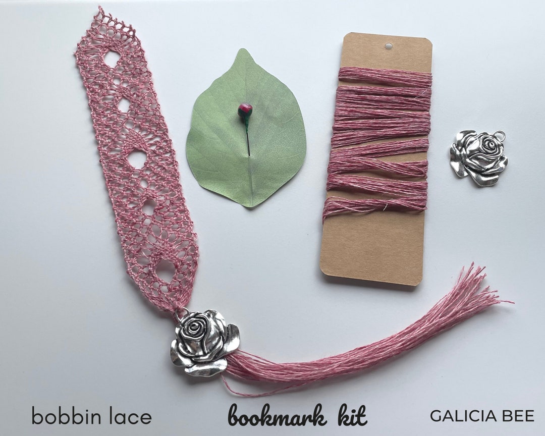 ROSE THREAD KIT Bobbin Lace Bookmark or Friendship Bracelet - Etsy