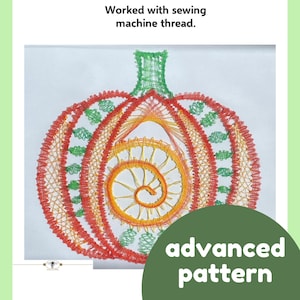 Bobbin Lace PUMPKIN Pattern, Pdf Lace Pattern to Print at Home, Diy ...