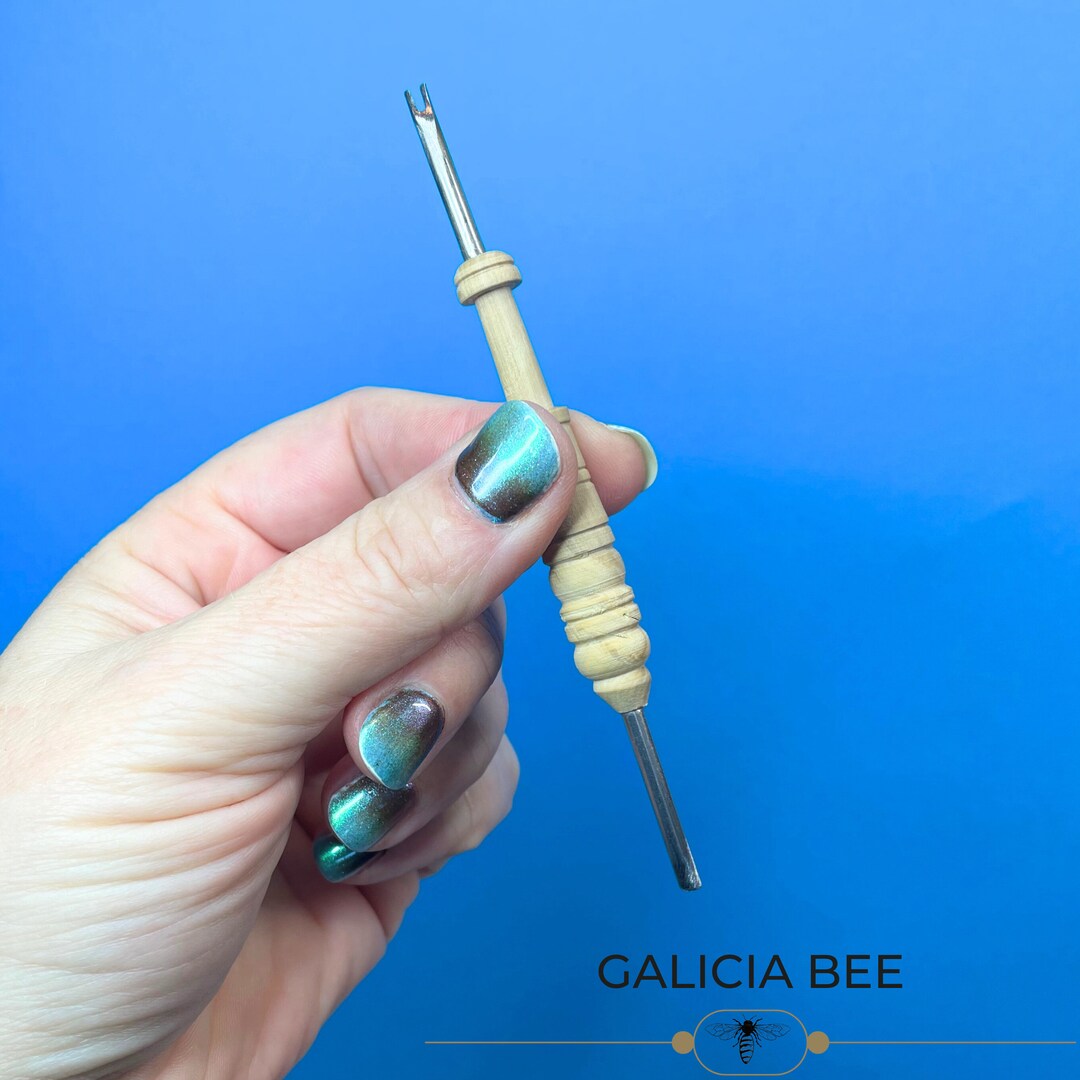 Bobbin Lace Pin Pusher and Lifter Tool, Metal and Wood Lace Tool to ...