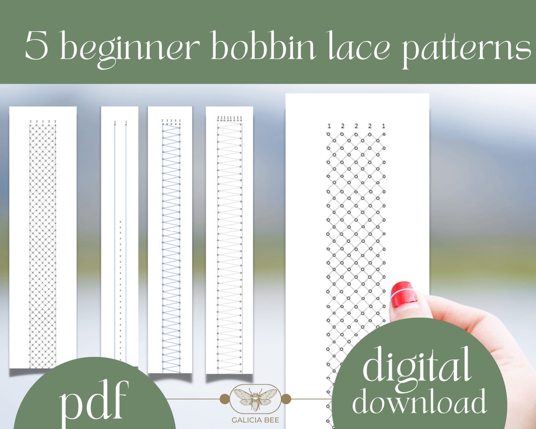 5 Beginner Bobbin Lace Patterns Bobbin Lace Practice Patterns - Etsy