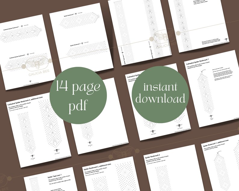 Bobbin Lace BOOKMARK Patterns Bobbin Lace Practice Patterns - Etsy