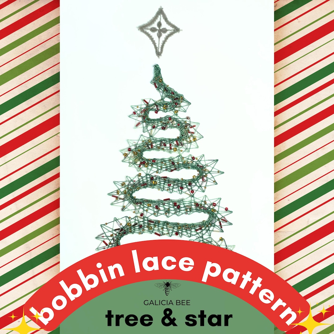 Bobbin Lace TREE and STAR Patterns, Pdf Lace Pattern to Print at Home ...