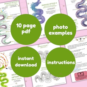 Bobbin Lace DRAGON Pattern, Pdf Lace Patterns to Print at Home, Diy ...