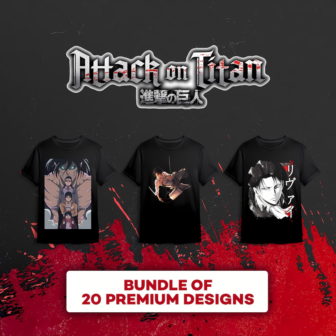 20 Premium AOT T-shirt Design Bundle - Etsy
