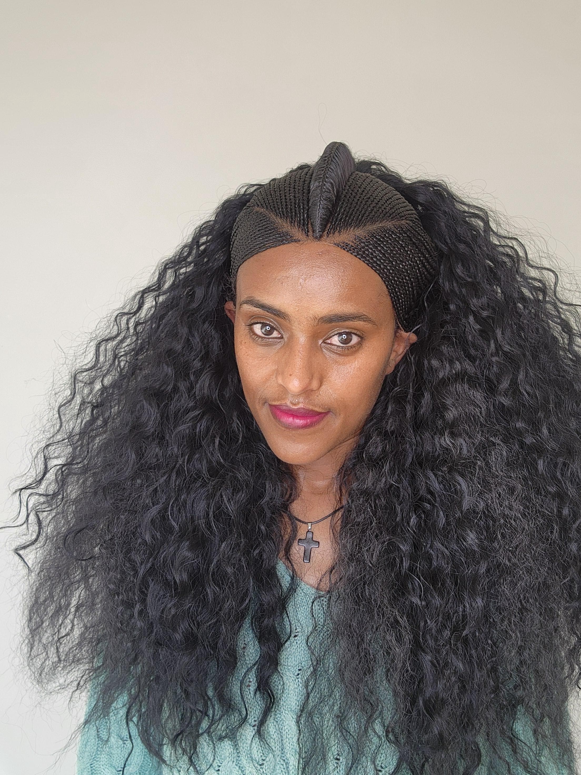 Habesha Braided Wig, Eritrean Hair Style, Ethiopian Hair Extensions, Gift for Mothers. - Etsy