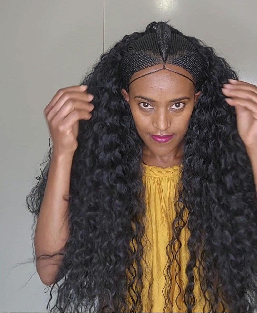 Habesha Braided Wig, Eritrean Hair Style, Ethiopian Hair Extensions, Gift for Mothers. - Etsy
