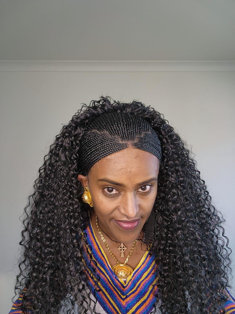 Habesha Braided Wig, Eritrean Hair Style, Ethiopian Hair Extensions, Gift for Mothers. - Etsy