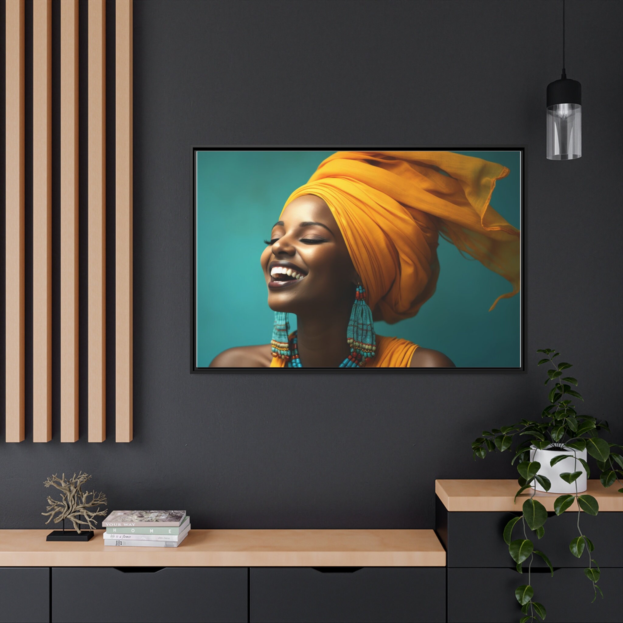 African, Traditional Wall Art Matte Canvas, Black Frame, Gift for ...