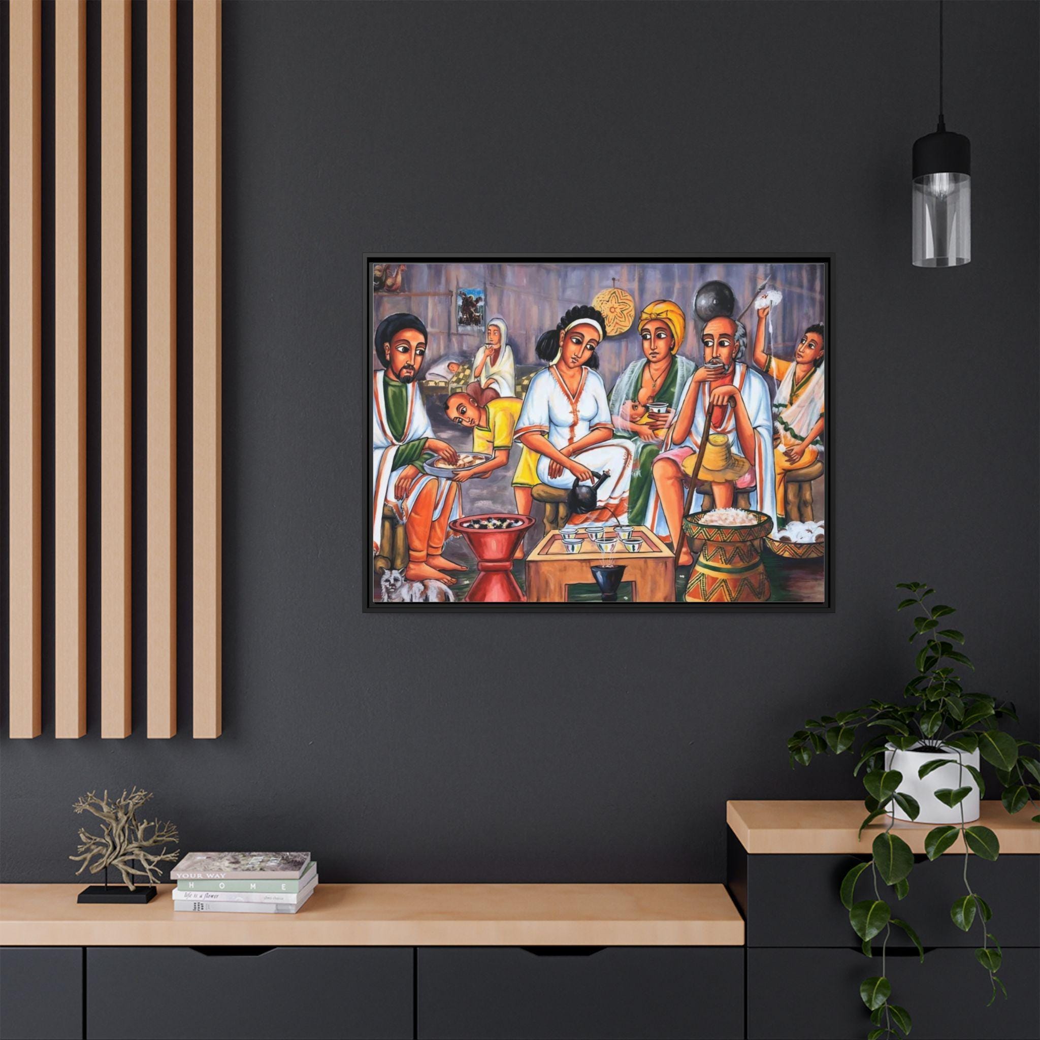 African, Ethiopian, Eritrean Traditional Wall Art Matte Canvas, Black ...