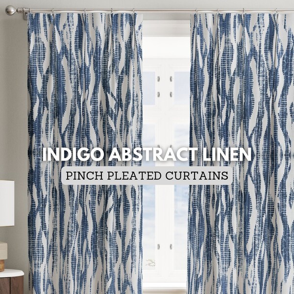 Indigo Curtains - Etsy