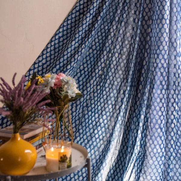 Indigo Curtains - Etsy