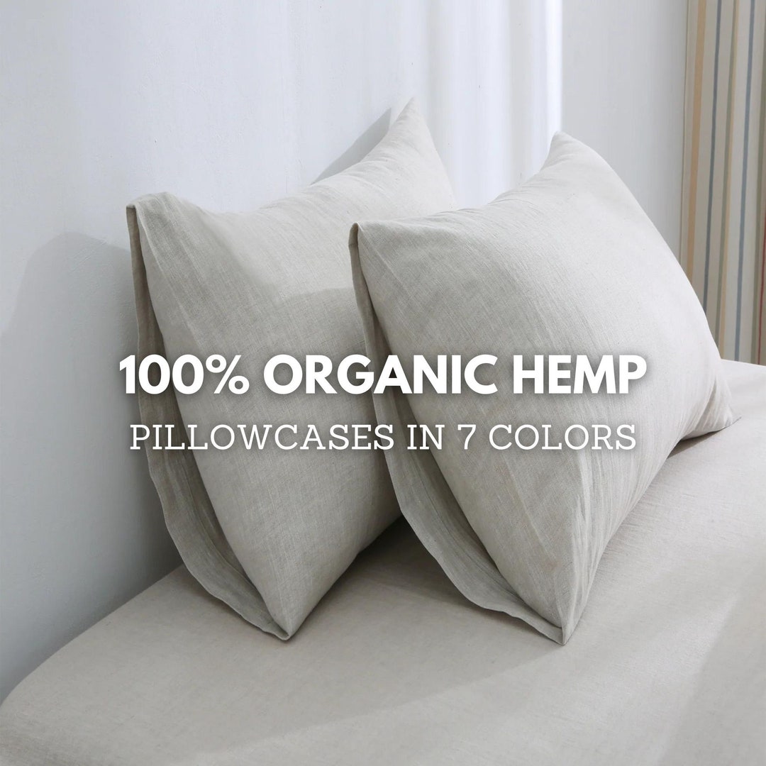 Organic Hemp Pillowcases Set of 2 Pieces Envelope Closure - Etsy