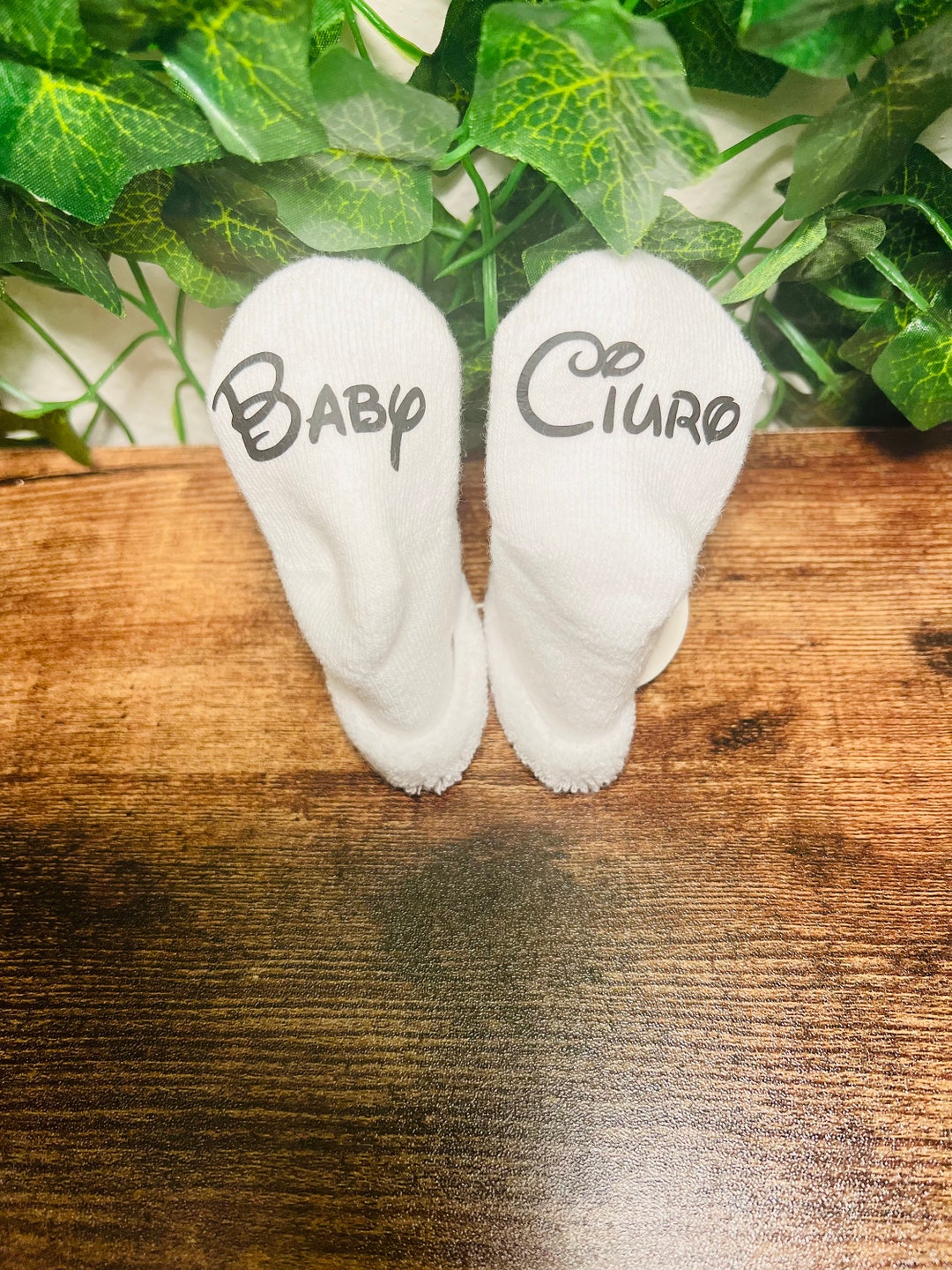 Disney Baby Socks, Custom Disney Baby Socks, Pregnancy Announcement ...