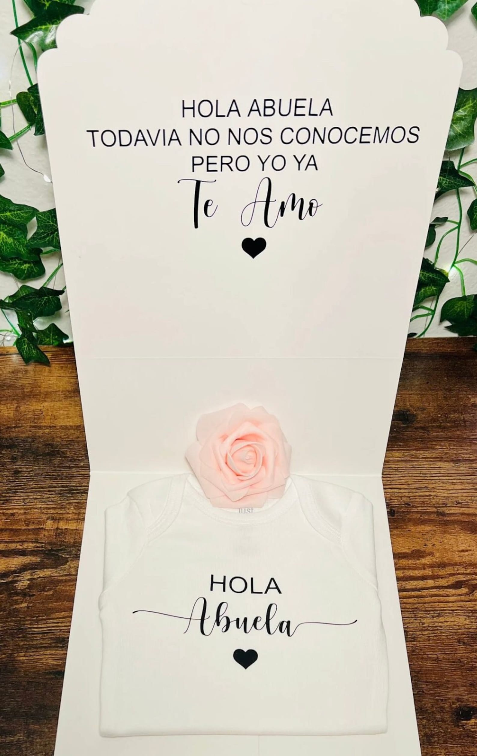 Spanish Baby Announcement Gift, Personalized Onesie for Grandma - Etsy