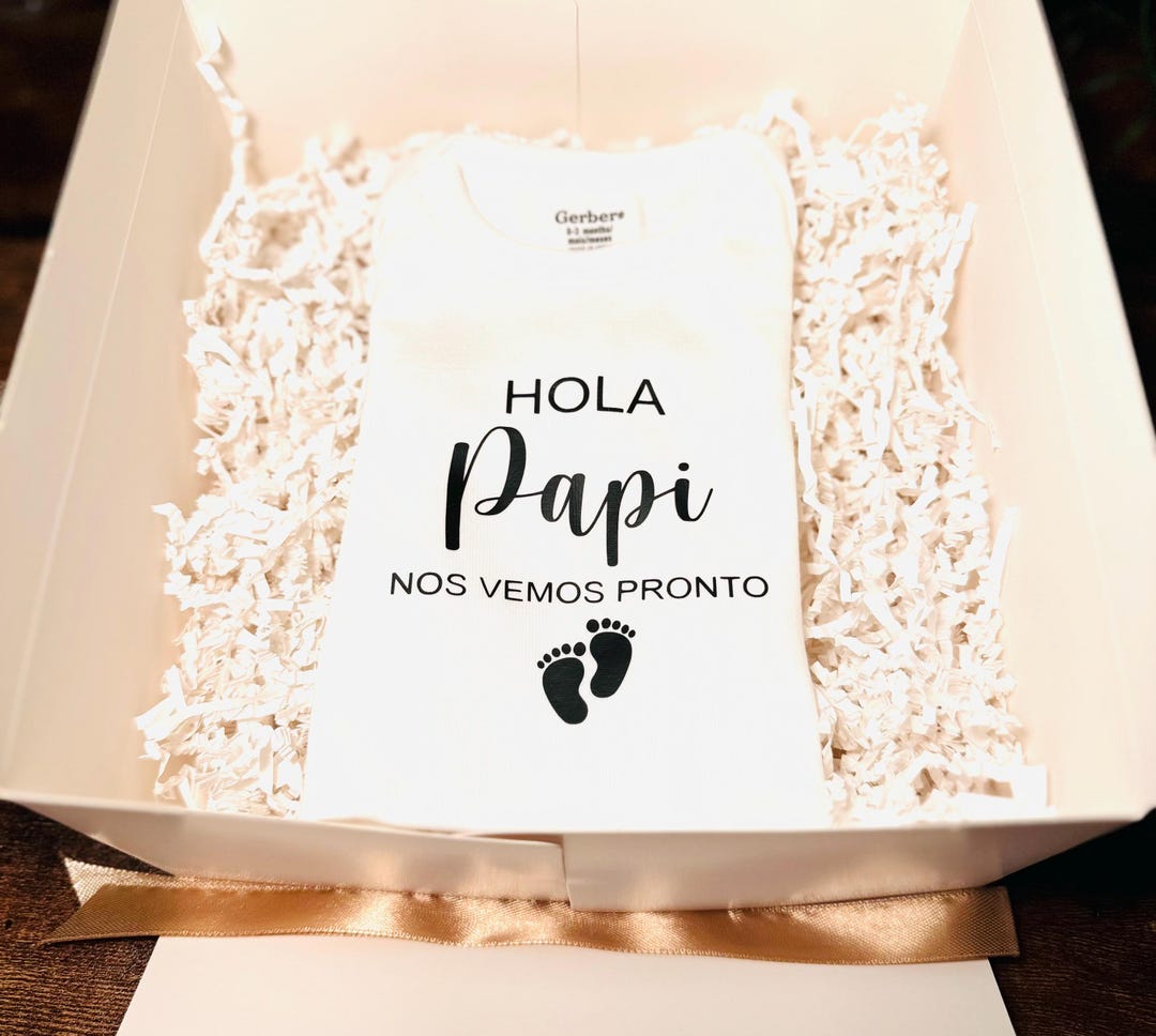 Hola Papi Nos Vemos Pronto, Anuncio De Embarazo, Primer Bebé, Primer Hijo, Primer Hija, Bebé En ...