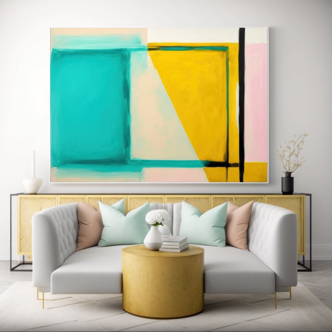 Color Trends 2023 Handmade Original Abstract Color Block Art ...
