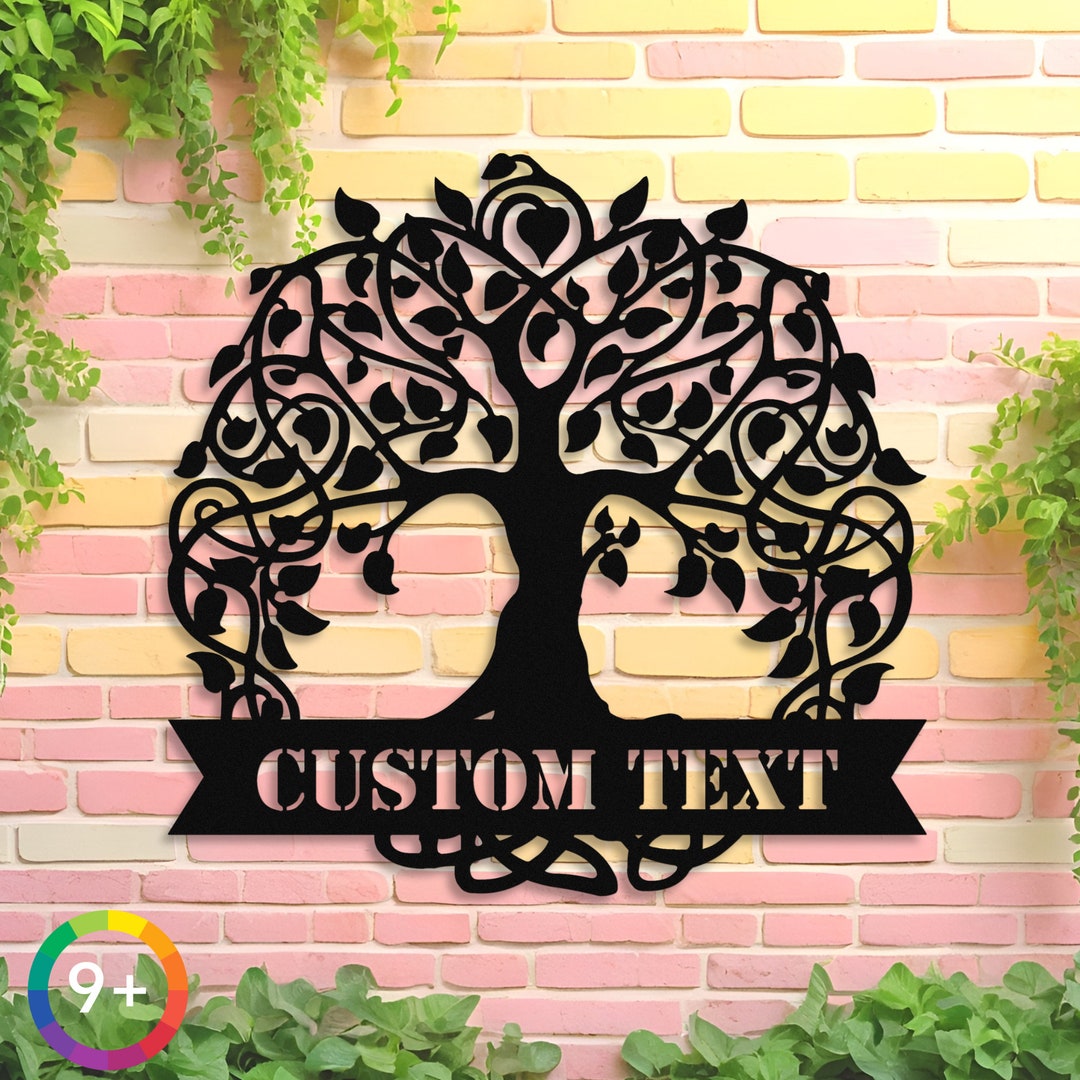 Personalized Tree of Life Metal Wall Art: Custom Family Name Sign - Etsy