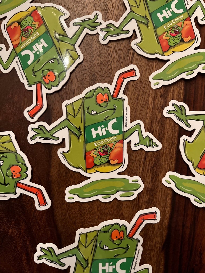 Ecto Cooler Hi-c Slimer Sticker - Etsy