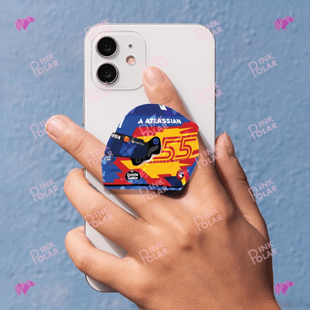 Sainz, Kimmi, Alex, Ollie Helmet Logo | F1 Phone Socket Griptok |formula 1 Gift for Racing Fans ...