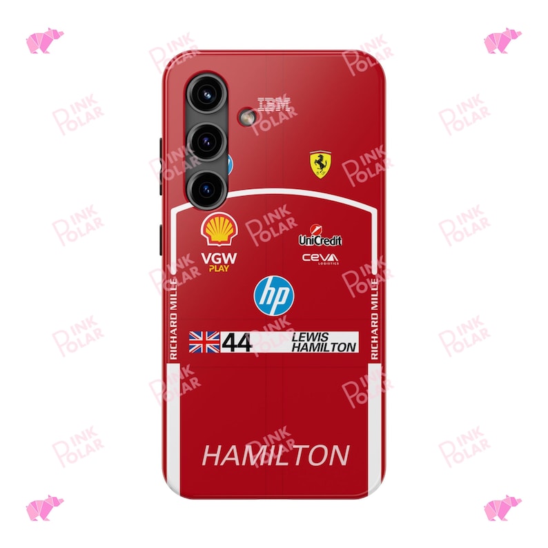 Lewis Hamilton 2025 Ferrari F1 Race Suit Inspired Tough Phone Case for ...